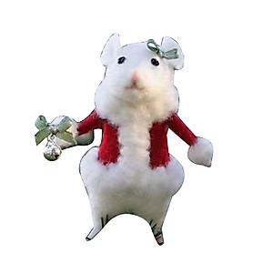 Festive Felt Mouse Halloween Ornament Handmade Needle Felting Mouse Dolls For Christmas Party Festival Home Decor Cute Felted Animals Ornament For Home