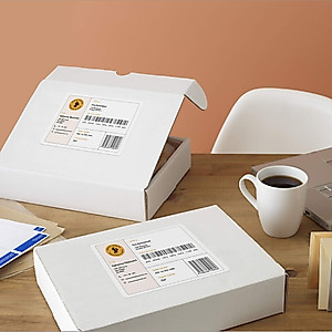 Avery Matte White Rectangle Labels with Sure Feed, 5" x 3.5", 100 Matte White Printable Labels