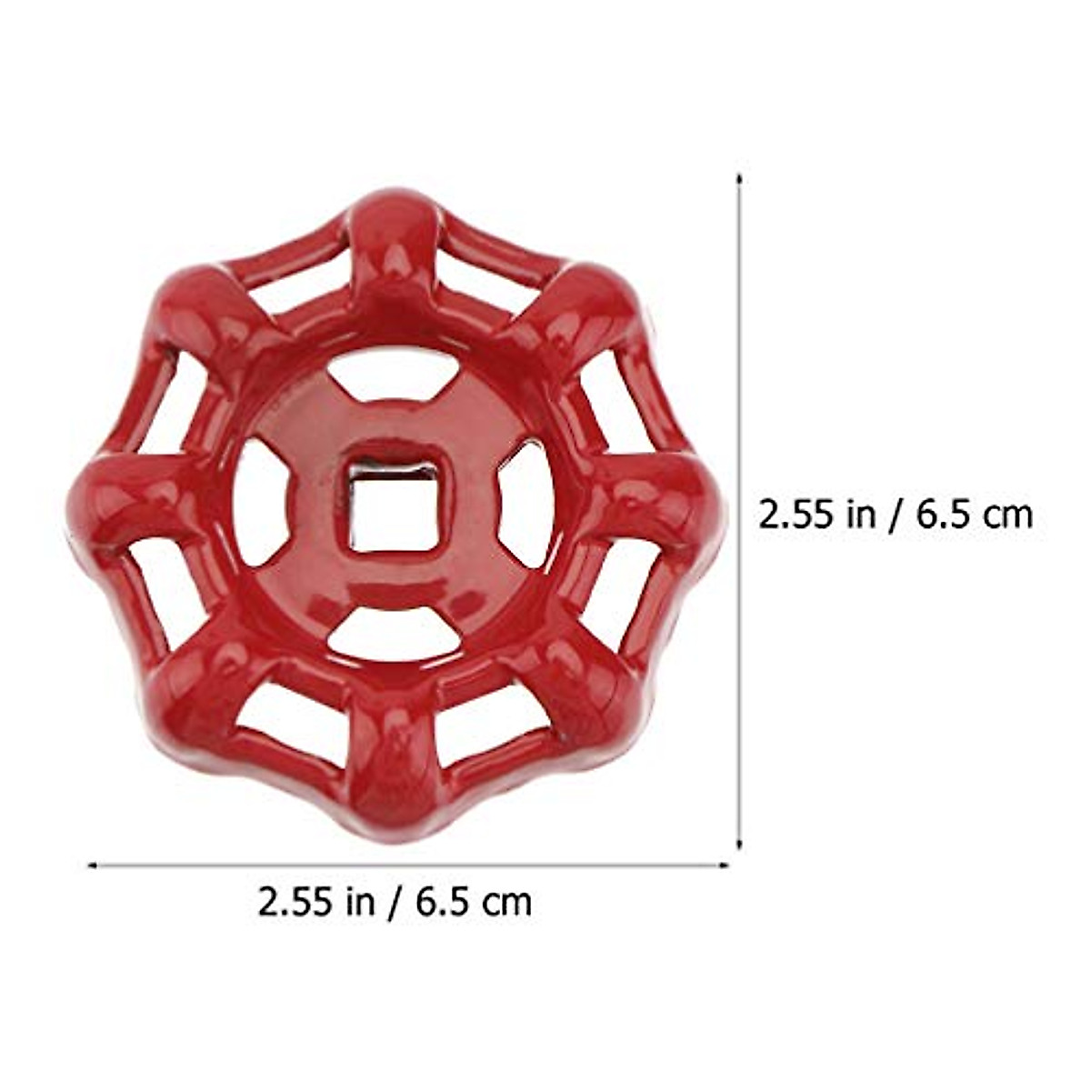 Hemoton Shutoff Valve Hand Wheel 2pcs Metal Outside Faucet Hose Bib Replacement Square Broach Round Wheel Handle 7x7cm Round Wheel Handle