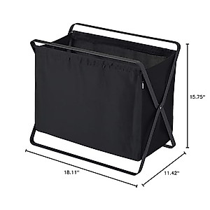 YAMAZAKI home Tower Storage Hamper Black