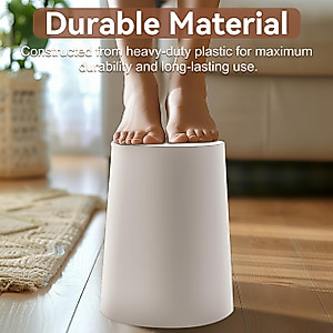 Soddeph 2.5 Gallon Trash Can,Plastic Garbage Recycling Bin,Waste Trash Bin,Round Container Bin Wastebasket forOffice,Home,Bathroom,Kitchen (Black, 1 Pack)