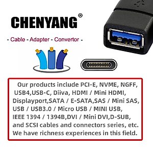 ChenYang 2 Port USB 2.0 ＆ USB 3.1 Gen 2 Type-E Front Panel Socket to PCI-E 2X PCI Express Expansion Card Adapter