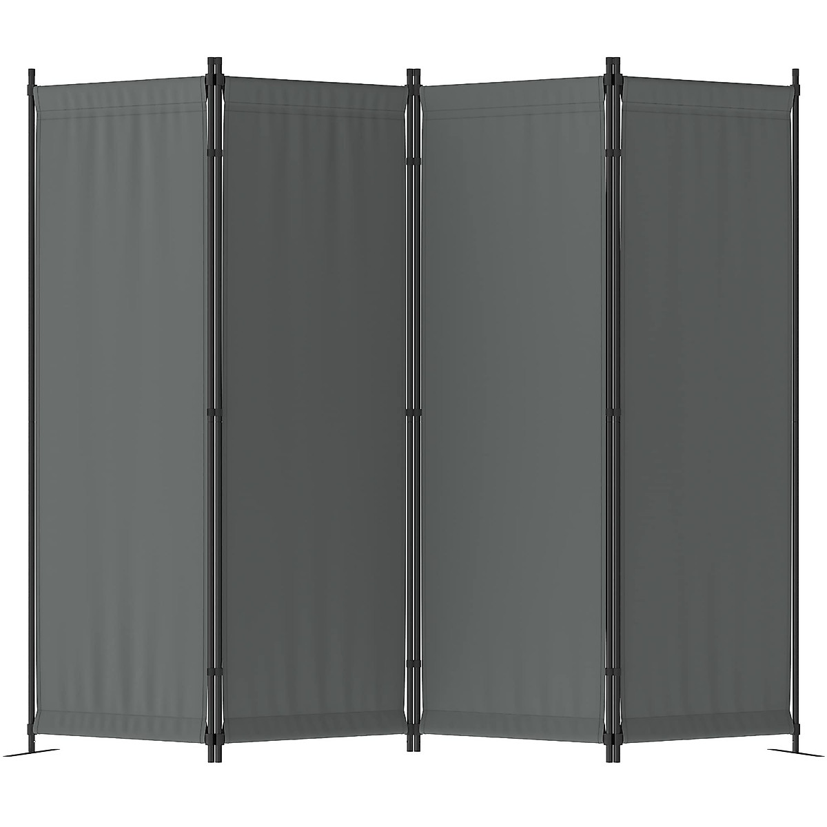 Morngardo Room Divider Folding Privacy Screens 4 Panel Partitions 88" Dividers Portable Separating for Home Office Bedroom Dorm Decor (Grey)