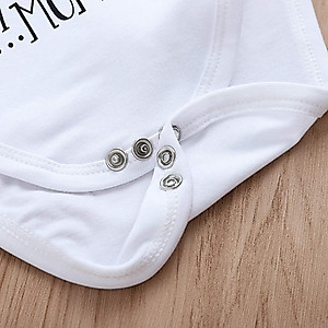 XFGLCK Newborn Infant Baby Boys Girls Mother's Day Outfit Short Sleeve Romper Bodysuit Onesie (Happy 1st mother's day mommy, 3-6 Months)