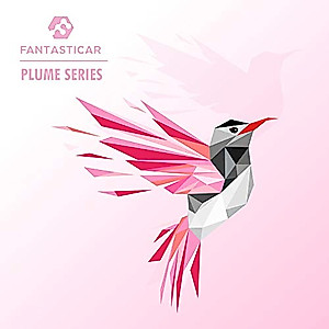 FantastiCAR Folding Utility Knife, Box Cutter Plume Type Metal Body, with Safety Lock and 5-Piece Extra Blades (Pink)