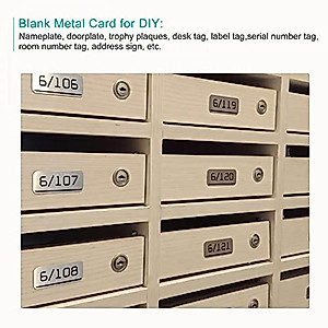 uxcell Blank Metal Card 66mm x 45mm x 0.4mm 201 Stainless Steel Plate Polishing Navy Blue 10 Pcs