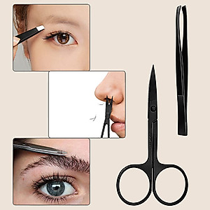 KINGMAS Eyebrow Razor, 9 in 1 Eyebrow Kit, Face Razors Facial Trimmer Shaver, Eyelash Comb, Angled Eyebrow Brush, Grooming Scissors, Tweezers for Women