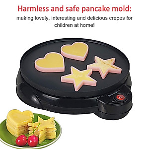 Health and Home Electric Crepe Maker - 10"Crepe Pan,Crepe Griddle, Non-stick Pancake Maker - Easy Clean & Includes Wooden Spatula, Batter Spreader