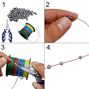 ZRUOYI Split Shot Fishing Weights Sinkers 205Pcs 5 Sizes Weights 0.2/0.3/0.4/0.6/0.8g Round Fishing Line Sinker Removable Egg Lead Assortment