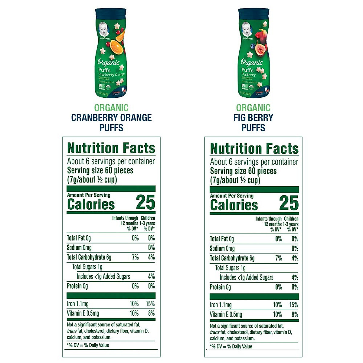 Gerber Up Age Snacks Variety Pack - Organic Yogurt Melts & Organic Puffs, 7Count & Lil Crunchies, Mild Cheddar & Veggie Dip, 8 Count