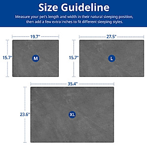 Petace Outdoor Heated Cat Bed, Soft Pet Heating Pad with Steel-Wrapped Cord, Outside Pet Warmer for Feral Cats and Dogs, 27.5" x 15.7", 50 Watts