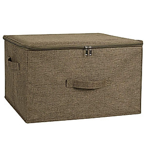 KJNS Collapsible Storage Bin Box with Lid Heavy Duty Fabric Cube Organizer Containers Storagebox Storage bins Storage shelves Cube storage Storage cubes Closet storage Storage bins with lids