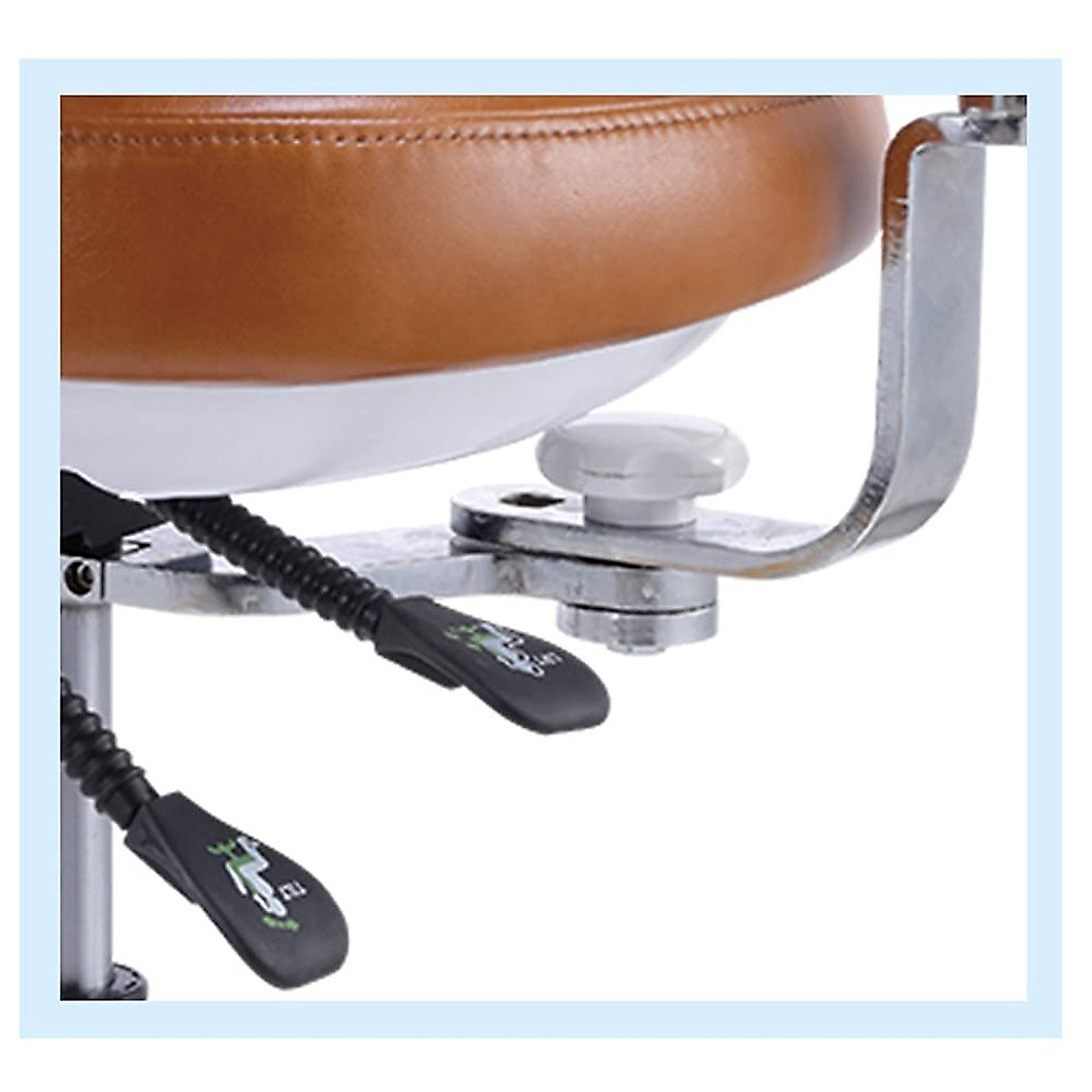 Medical Dental Stool Dentist Chair PU Leather Auxiliary Stool Chair with Armrest Height-Adjustable Doctor Chair Suitable for Dentist and Office