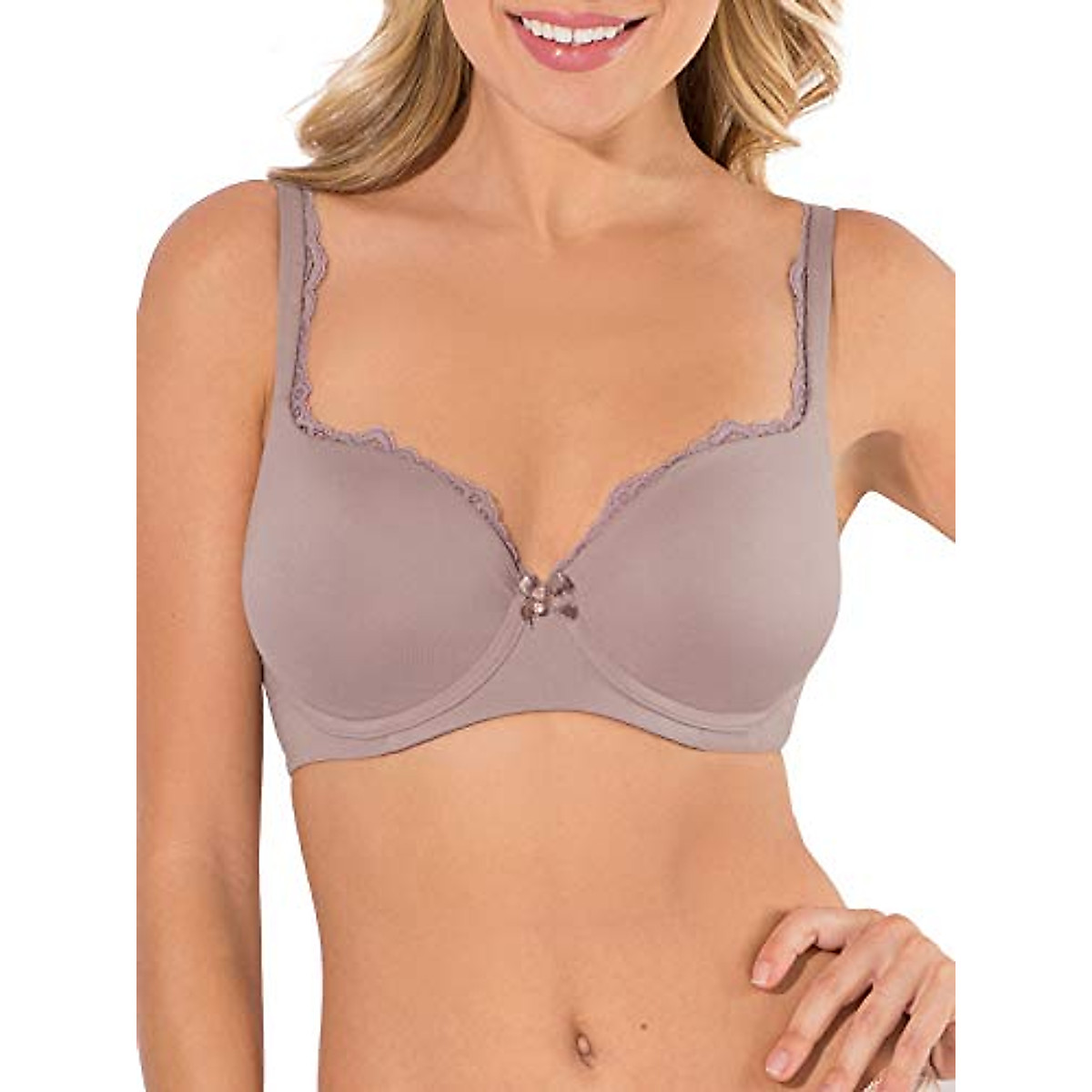 Smart & Sexy Women's Perfect Demi T-Shirt Bra, Bark (Micro), 38D