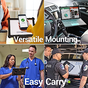 MobileDemand Ultra Rugged Premium Case for Microsoft Surface Pro 8 – Heavy Duty Tablet Case – Briefcase Handle, Hand Strap, Easel, Stylus Holder – Shock Absorbing Rubber Bumpers, Fully Protective Case