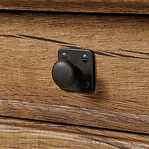 Sauder Palladia Executive Desk, Vintage Oak Finish & Trestle 5-Shelf Bookcase, Vintage Oak Finish