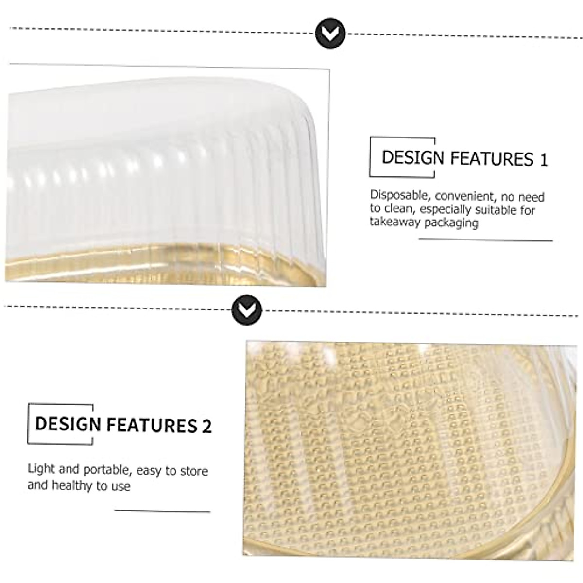 LALAFINA 10pcs Packing Cake Box Fruit Trays Disposable Serving Tray Clear Plastic Containers Clear Cake Container Mini Cupcake Boxes Cake Display Storage Box Pies Cake Box Portable Cake Box