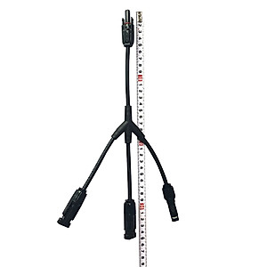 KRXNY PV Solar Panel Wire Connector 1 to 3 Y Branch Parallel Cable Adaptor Connectors 1 Pair