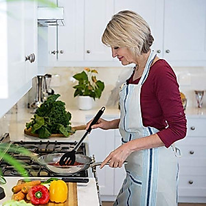 KUFUNG Silicone Slotted Serving Spoon, Stainless Steel Handle Nonstick Mixing Spoon, Heat resistant up to 480°F. Silicone Kitchen Cooking Utensils Non-Stick Baking Tool (Black)