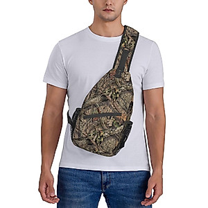 VOOHDDY Camo Hunting Camouflage Forest Sling Bag For Women Men Travel Hiking Backpack Crossbody Shoulder Chest Bags Casual Daypack Sport