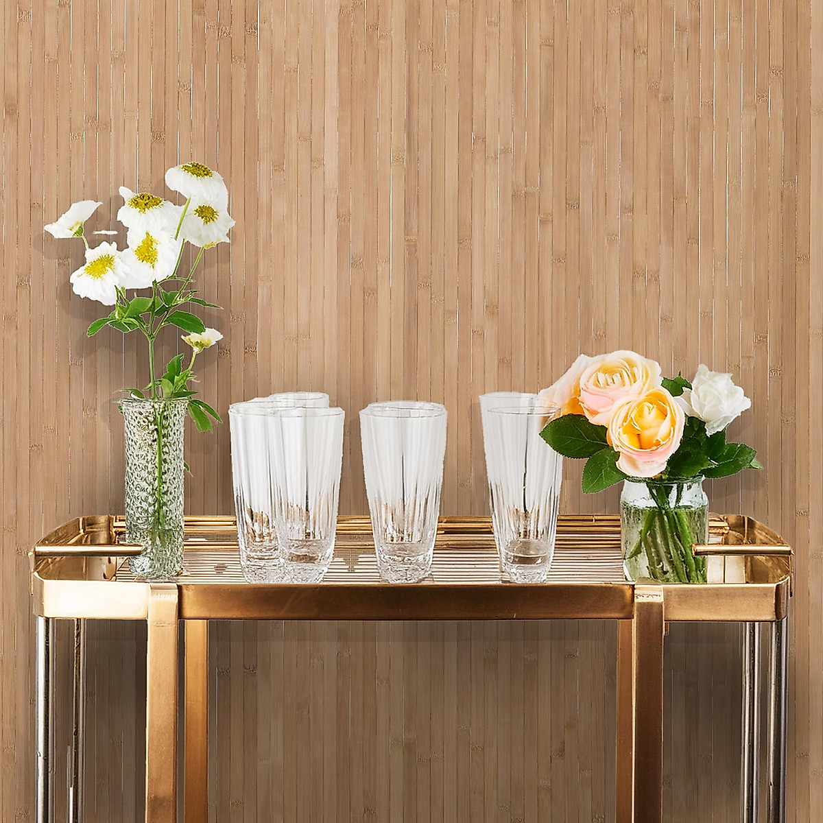 Forever Bamboo Wainscoting Wall Panel for Interior Decoration Bamboo Wall Panel Carbonized Finish 4 ft H x 8 ft L