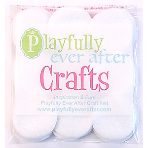 Playfully Ever After White Craft Felt Circles (2 Inch - 44pc)