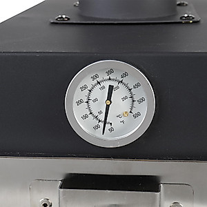 Outdoor Wood Fired Pizza Oven, Pizza Maker With Stone, Peel, Rack, Temperature Control, Built-in Thermometer, Portable on Wheels for Camping, Picnic Black