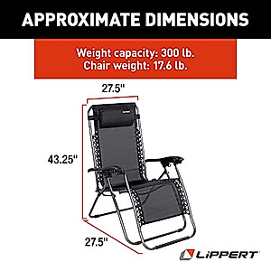 Lippert Zero Gravity Lounge Chair with Adjustable Headrest