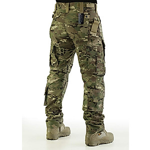 ZAPT Tactical Pants Molle Ripstop Combat Trousers Hunting Army Camo Multicam Black Pants for Men (Multicam Camo, L)