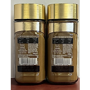 NESCAFE Gold Espresso Instant Coffee, 100g/3.5oz, Jar (2 Pack), {Imported from Canada}