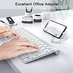 【Apple MFi Certified】 Lightning to USB Camera Adapter for iPhone/iPad, Female USB 3.0 OTG Cable Adapter Support Connect Camera,USB Flash Drive,Card Reader,MIDI Keyboard, Mouse