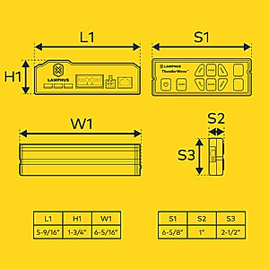 LAMPHUS ThunderWave 100W Emergency Police Siren Speaker Kit [Remote Control][2x15A Aux Light Switch][Hands-Free Air Horn][Radio Broadcast] 12V Warning PA System for Emergency Vehicle Pickup Truck UTV