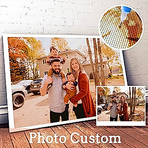 5D Custom Diamond Painting, DIY Personalized Diamond Art Photo Custom Your Own Picture, Diamond Painting Pictures Kits, Paint by Numbers for Adults-Made in USA (11.7x11.7inch/30x30cm, Round)