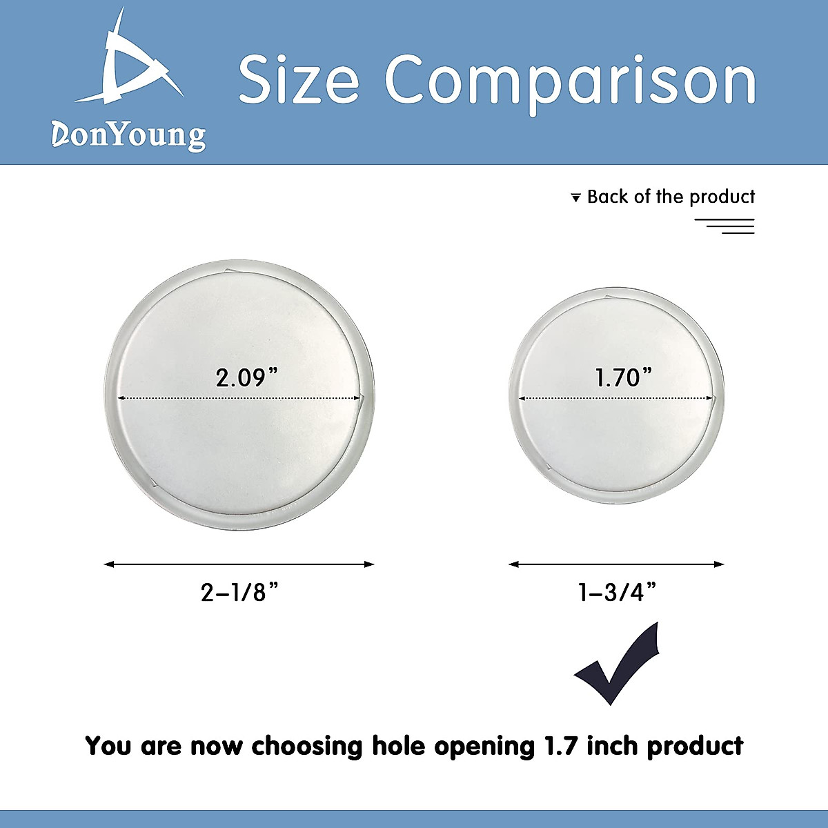 eutectic Collections Closet Door Pull - 4PCS Satin Nickel Snap-in Circular Sliding Pull Out for Pocket Bi-Pass Door Panels, No Nails Needed, 1-3/4" inches