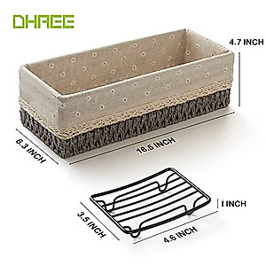 DHAEE Bathroom Storage Set(6PCS) - Storage Basket for Organizing,Mason Jar,Apothecary Jar,Toothbrush Holder,Lotion Soap Dispenser,Soap Dish,Home,Farmhouse,Rustic Decor Accessories Sets
