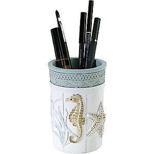 Avanti Linens - Tumbler, Countertop Organizer, Farmhouse Chic Bathroom Accessories (Farmhouse Shell Collection)