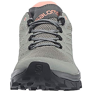 Salomon Outline Gore-TEX Hiking Shoes for Women, Shadow/Urban Chic/Coral Almond, 8