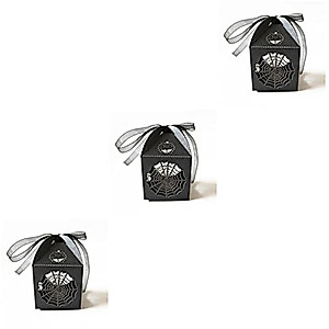 PRETYZOOM 150 pcs with Horror Halloween Bags Ribbon Bag Christmas Out Hallow- Birthday Theme &amp; Party Portable Style Ribbons Spider Wedding and Supplies Hens Decoration Favor Web Holder