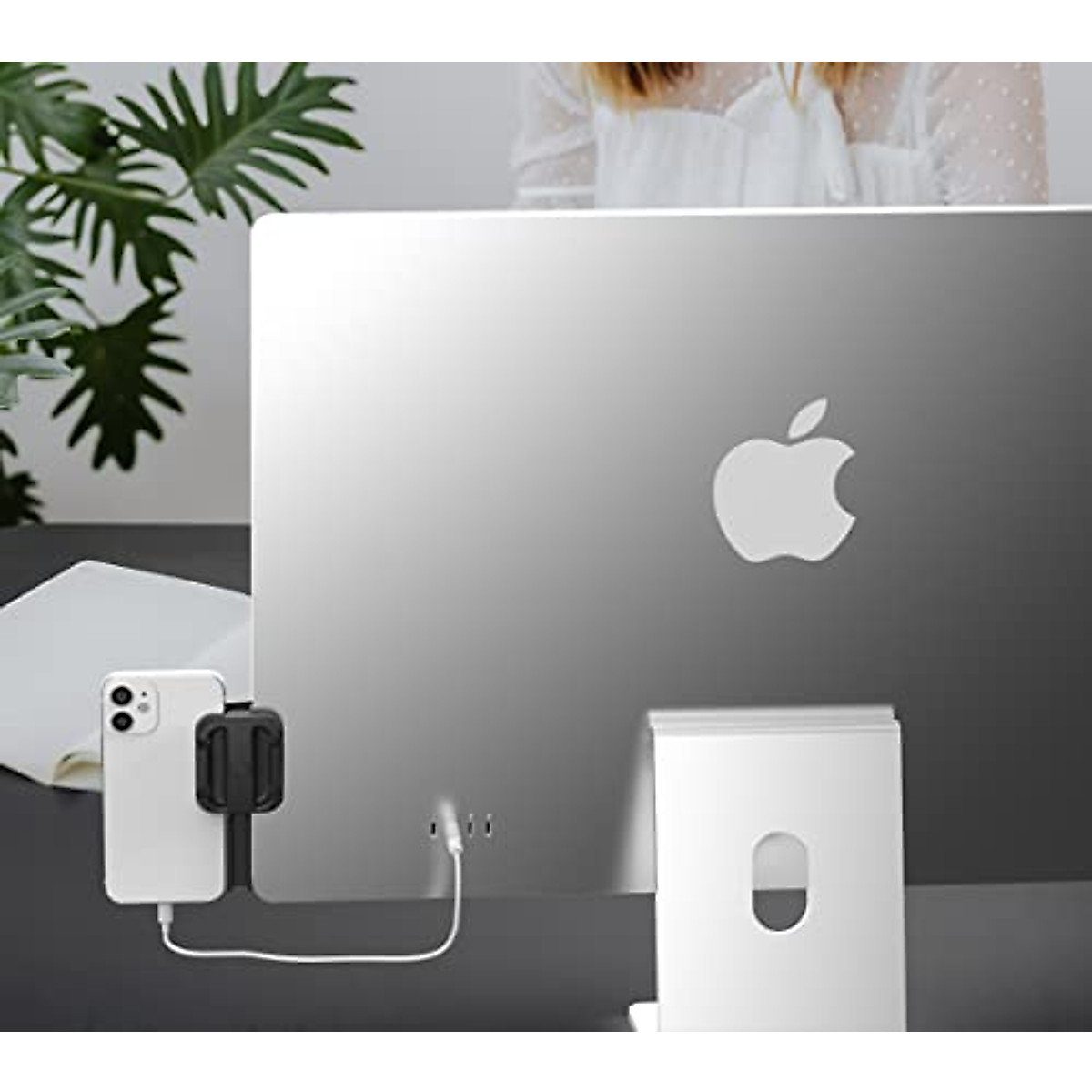 rudo Laptop Portable Side Mount Clip for iPhone, MacBook,Tablet, Laptops & Smartphones. Instant Dual or Triple Display for Your Laptop Computer. Increase Productivity and Efficiency