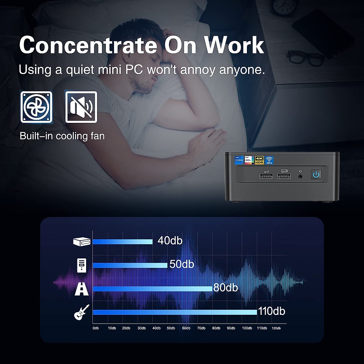 Intel NUC13ANHi7 NUC13 Pro 32GBRAM 1TB SSD Mini PC Mini Computer,Win 11 Pro Mini Computers,i7-1360P 12 Core,16 Thread, Up to 5 GHz Turbo,NVMe SSD DDR4,WiFi 6E,BT 5.3,8K Support,USB 3.2,HTPC,Gaming