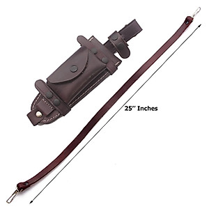 GCS Custom Handmade Sheath for Hunting Knife Survival Knife Bowie Fixed Blade Knives Left Hand Cross Draw Sheath for Men GCS190