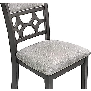 New Classic Furniture Mitchell 5-Piece Dining Set with 1 Table and 4 Chairs, Gray