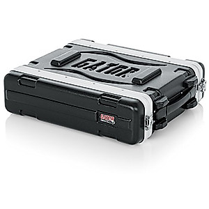 Gator Lightweight Molded 2U Rack Case with Heavy Duty Latches; Shallow 14.25' depth (GR-2S)