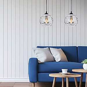 Skelang Hammered Glass Shade, Globe Lampshade with 1-5/8" Fitter Opening, Fixture Replacement Globes for Pendant Light, Lamp, Wall Sconce