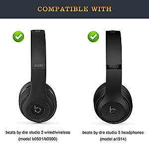 Studio 2 Headband as Same as The OEM Replacement Arch Band B0501 Parts Accessories Compatible with Beats by Dr Dre Studio2 Wired/Wireless (B0500/B0501) Over-Ear Headphones (Matte Black)