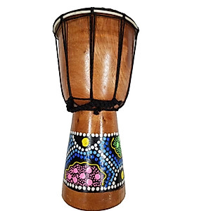 Djembe Drum- African Percussion Drum, Bongo Hand Drum Professional Sound (7")