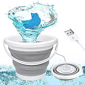 Portable Washing Machine, Mini Washing Machine Ultrasonic Turbine Wash, Mini Portable Washer for Underwear, Sock, Baby Clothes, Travel, Camping, Dorm, RV, Home Foldable Small Portable Laundry Machine