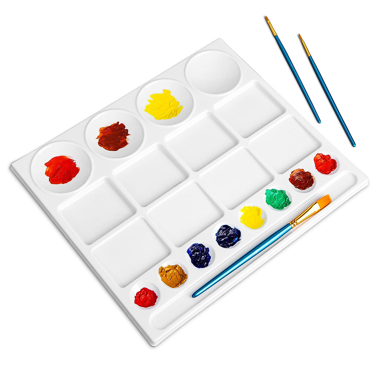 Amazon Basics 20-Well Paint Tray Palettes, White