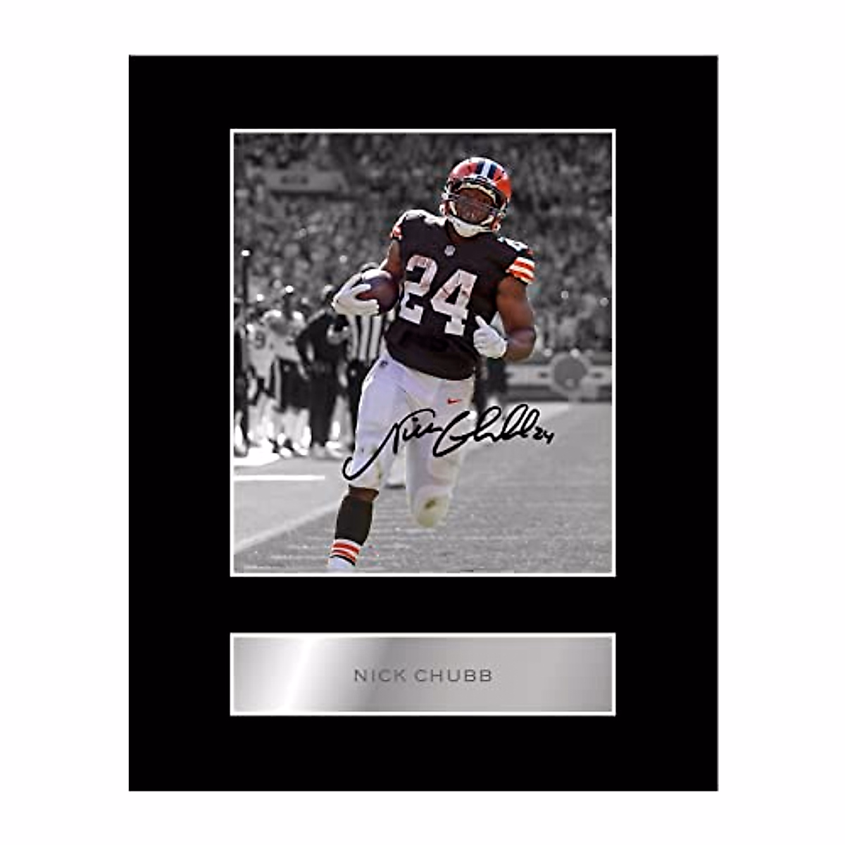 Nick Chubb Pre Printed Signature Signed Mounted Photo Display #11 Printed Autograph Picture