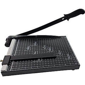 P@B PBell A4 Paper Cutter, Trimmer Guillotine Cutting Length with Safety Blade Lock (Black) …